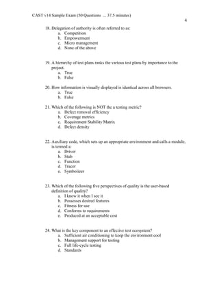 Cast 14 2 sample exam | PDF