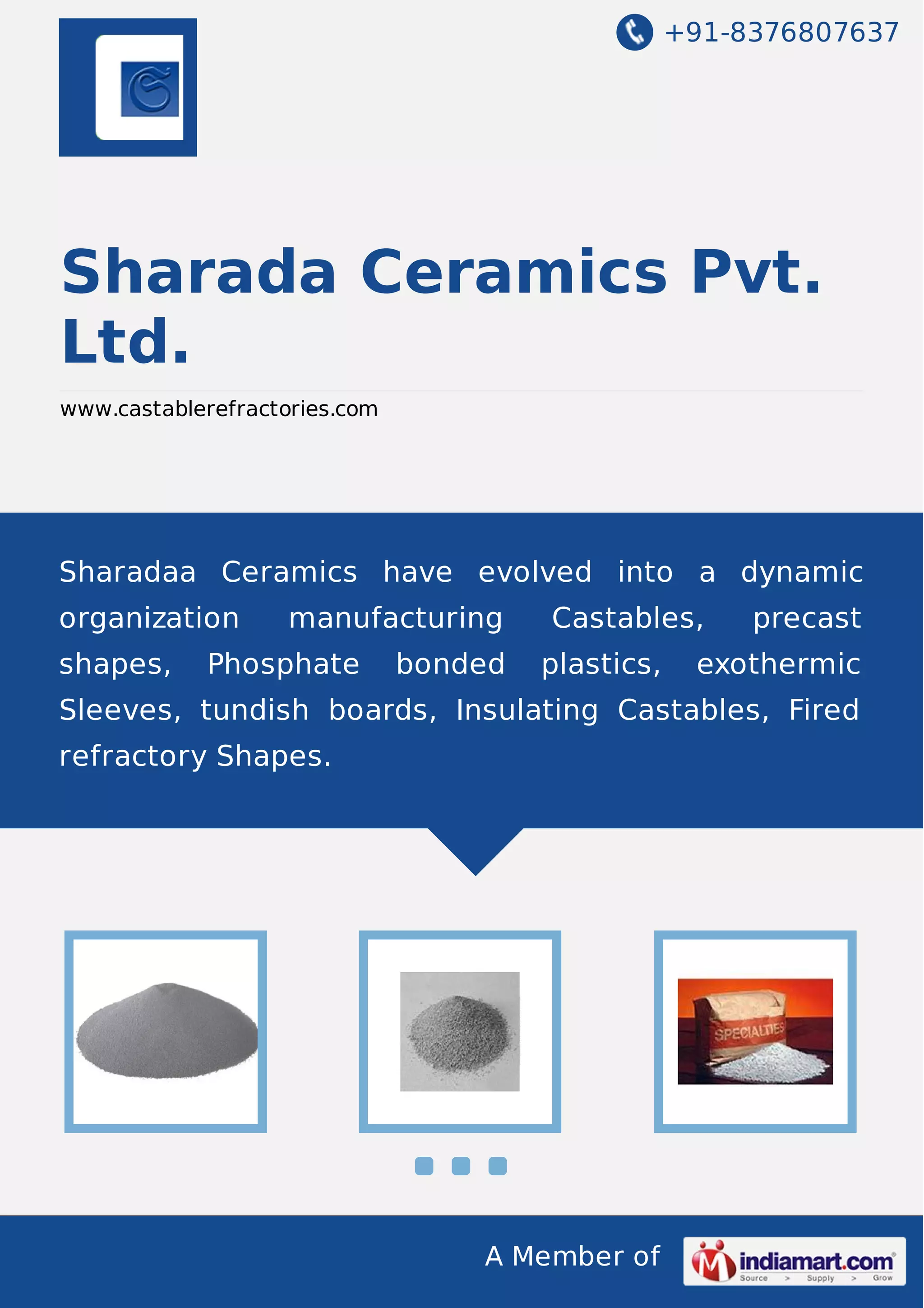 Sharada Ceramics Pvt. Ltd., Chennai, Dense Castables | PDF