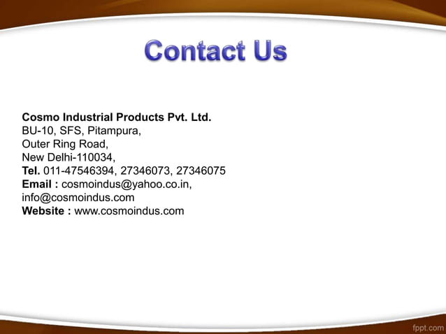 Cast Acrylic Sheets | PPTX