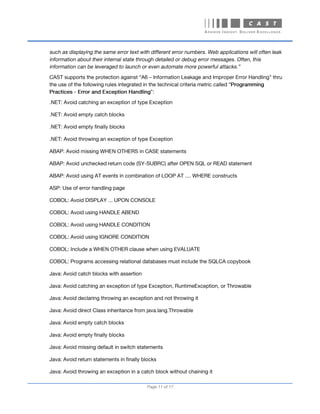 CAST AIP Support of Industry Security Standards | PDF