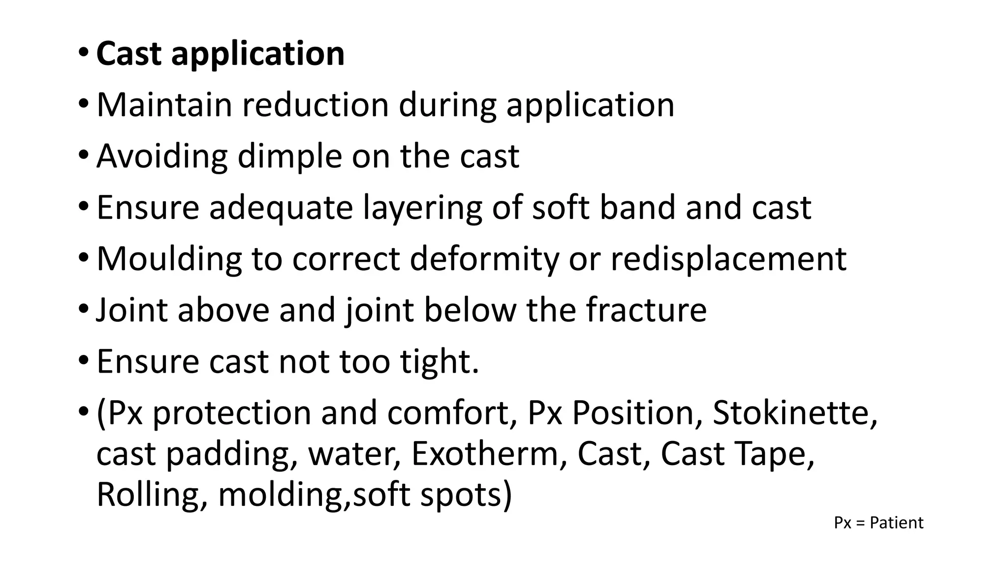 Cast and immobilization techniques in orthopaedics by Dr O.O. Afuye | PPTX