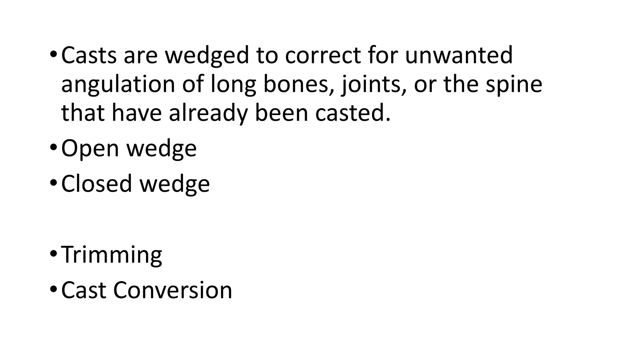 Cast and immobilization techniques in orthopaedics by Dr O.O. Afuye | PPTX