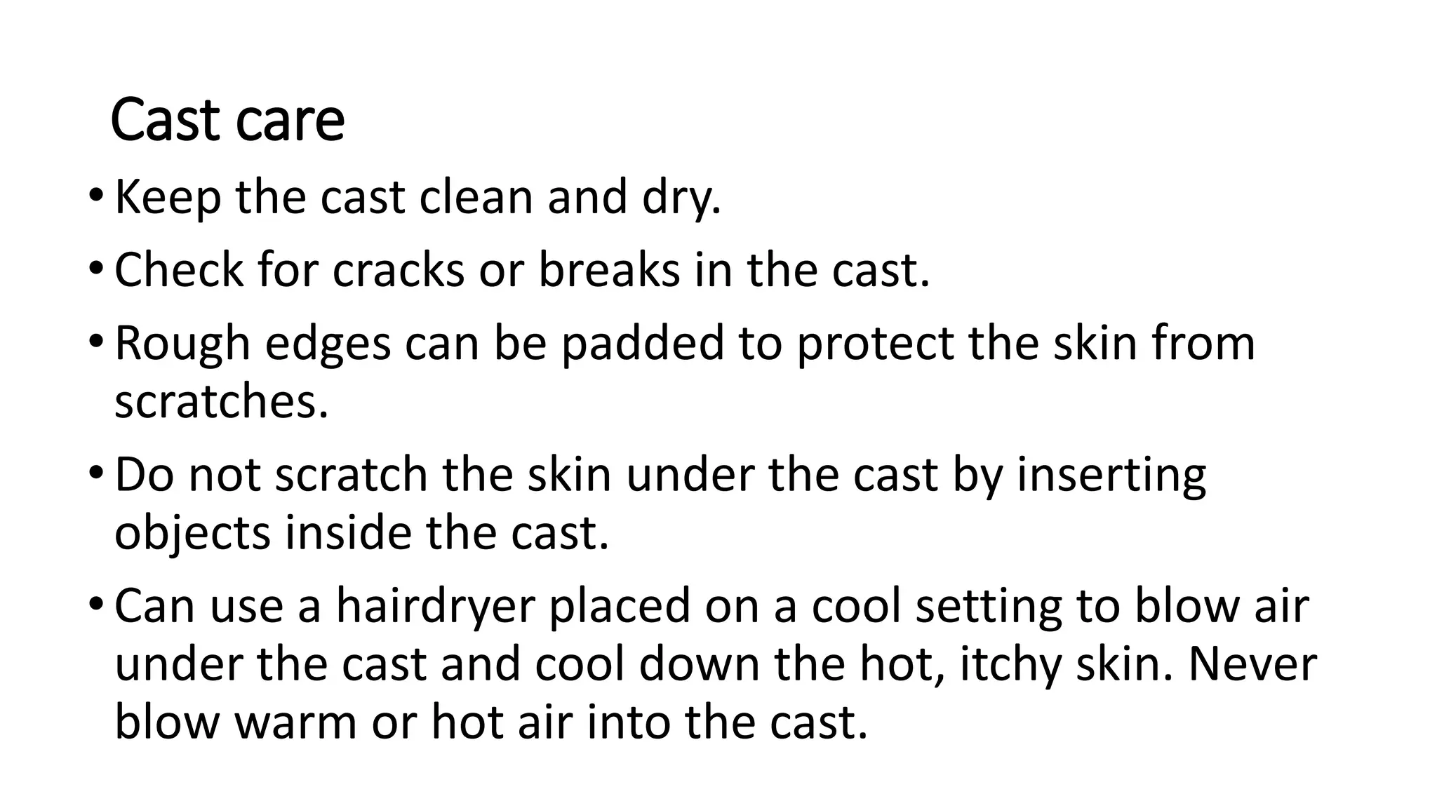 Cast and immobilization techniques in orthopaedics by Dr O.O. Afuye | PPTX