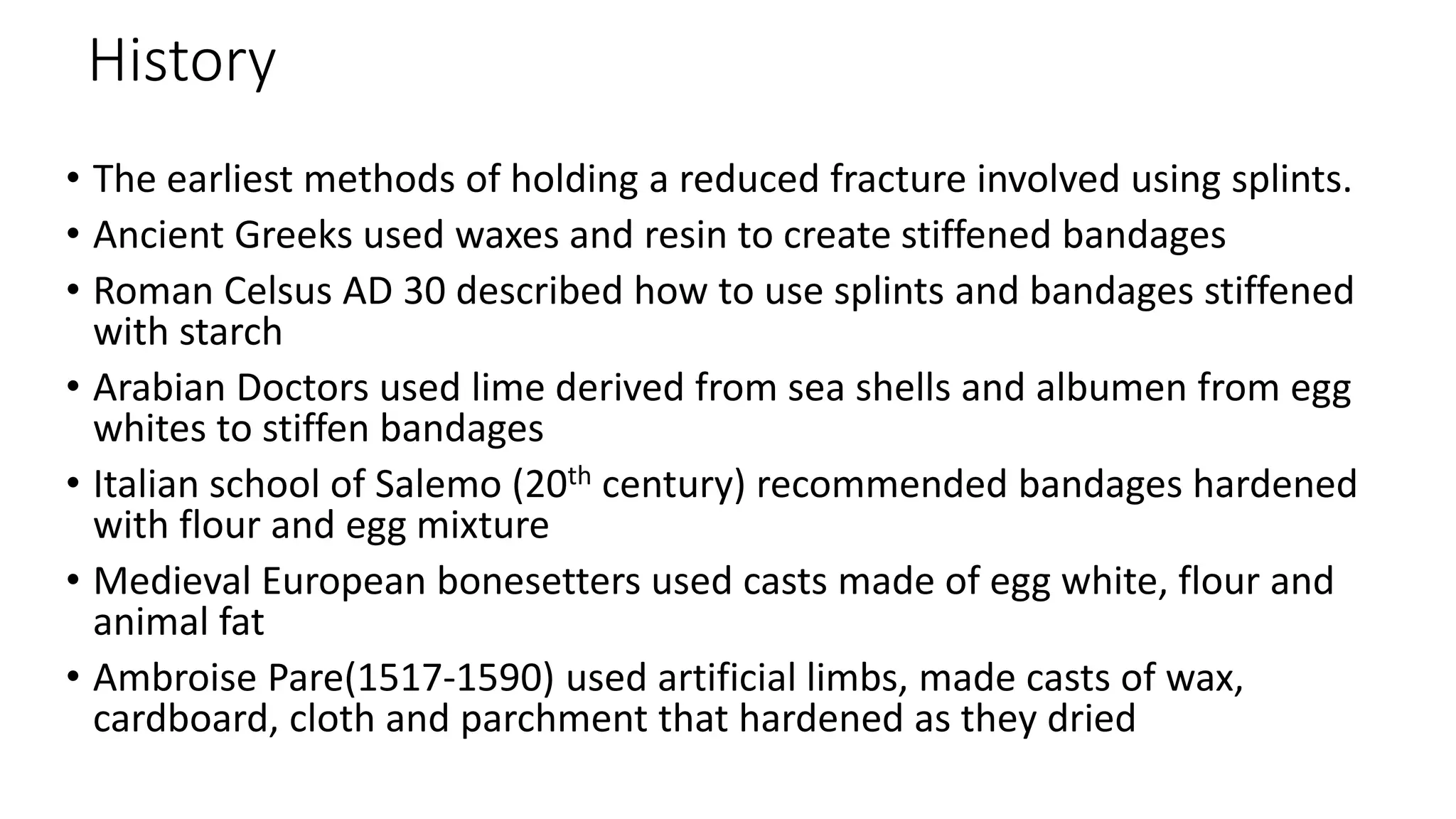 Cast and immobilization techniques in orthopaedics by Dr O.O. Afuye | PPTX