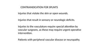 Types, definition of different CAST AND SPLINT- | PPTX