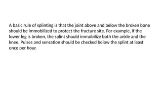 Types, definition of different CAST AND SPLINT- | PPTX