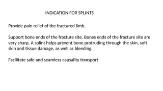Types, definition of different CAST AND SPLINT- | PPTX
