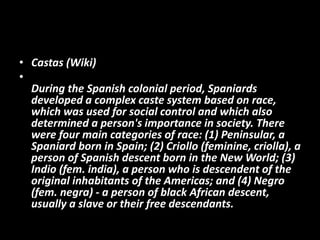 Casta paintings | PPTX