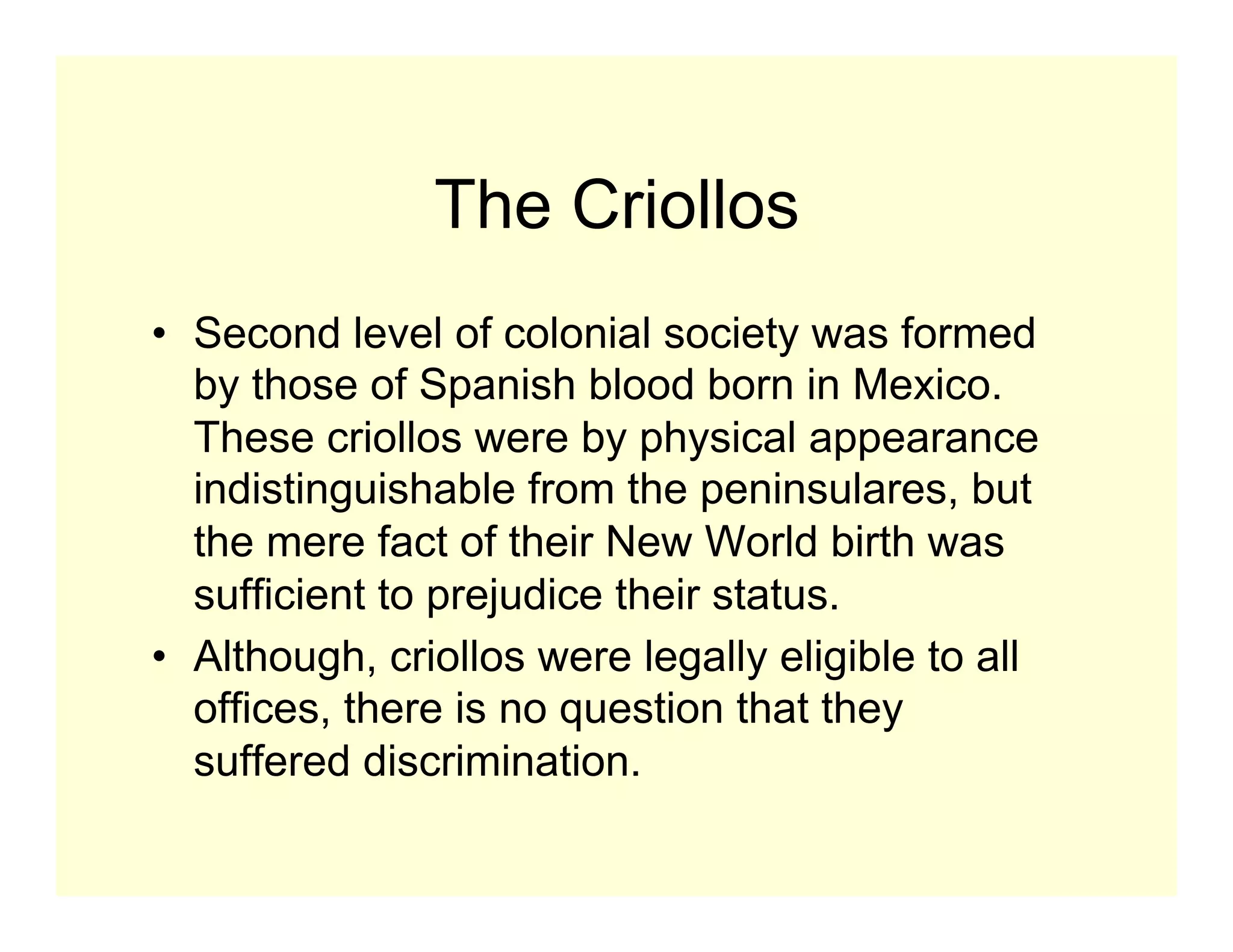 Spanish Casta System. | PDF