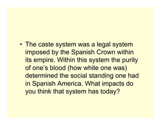 Spanish Casta System. | PDF