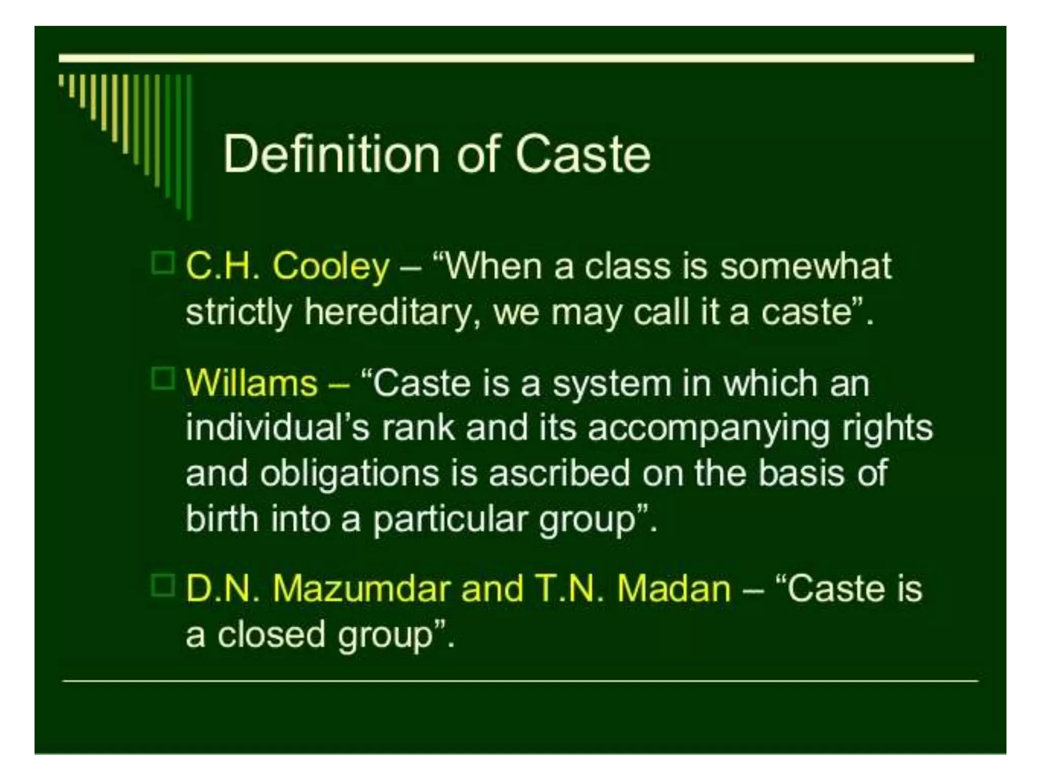 Cast Class Gender And Race In India Ppt
