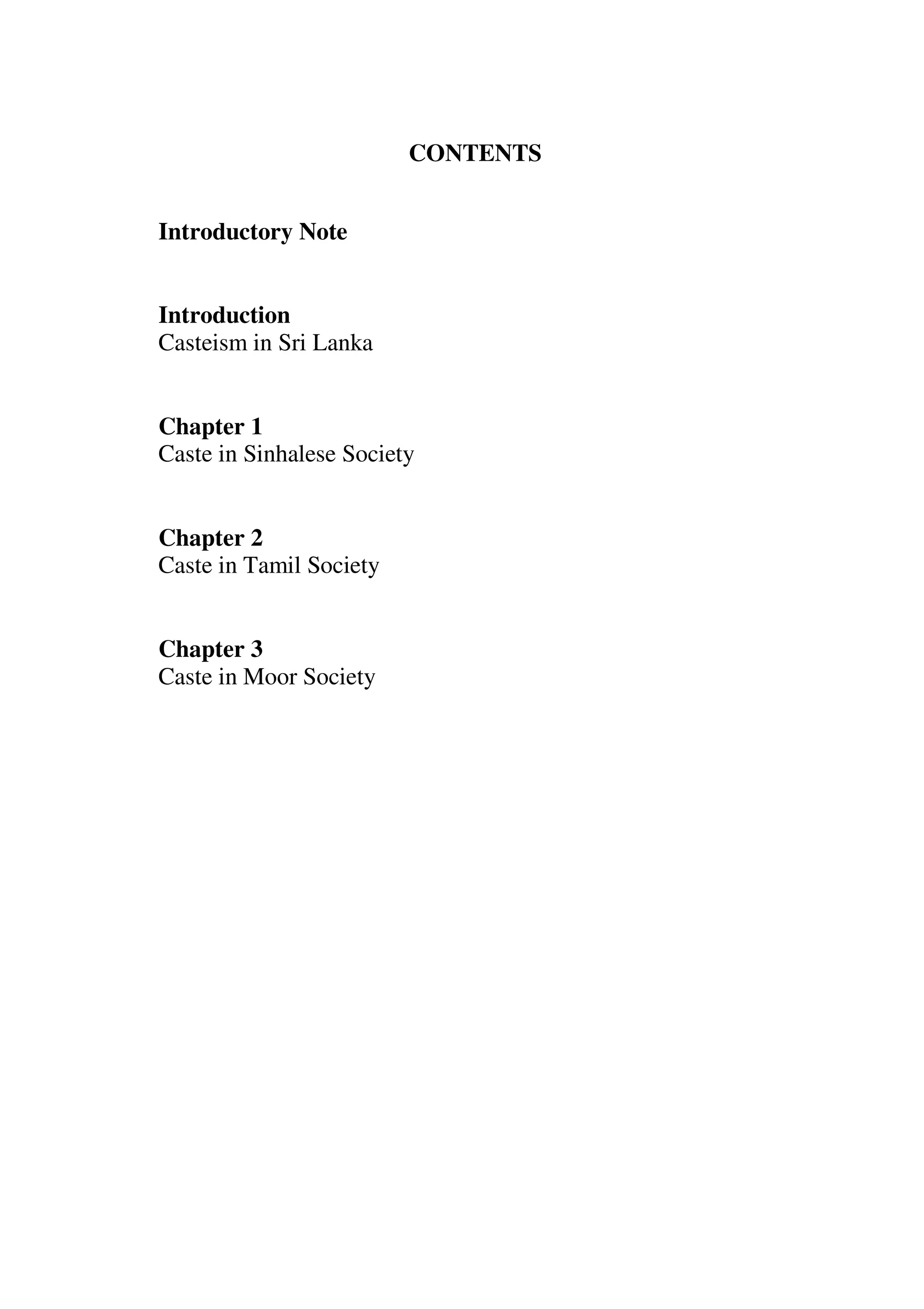 Caste in Sri Lanka-From Ancient Times to the Present Day | PDF