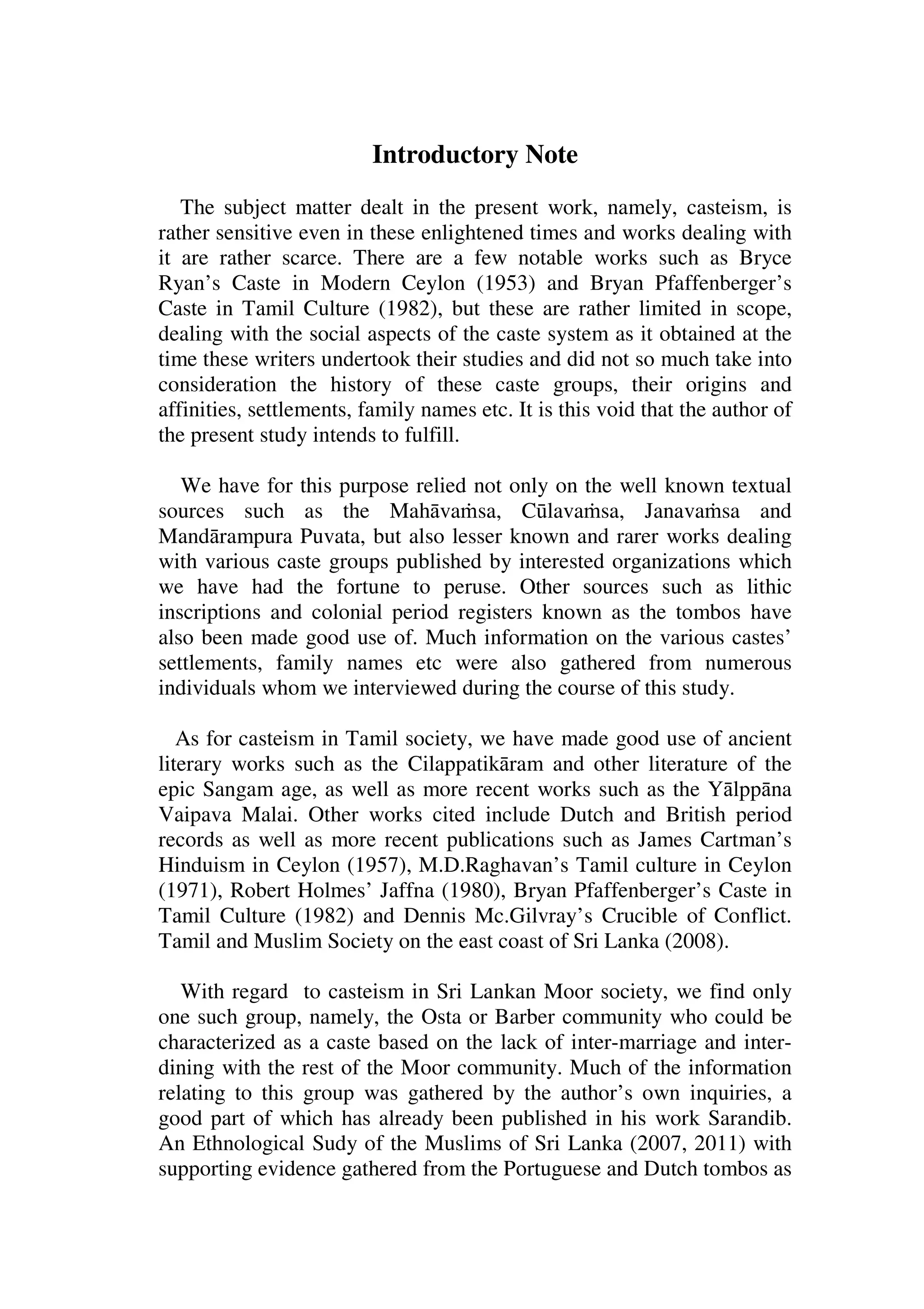 Caste in Sri Lanka-From Ancient Times to the Present Day | PDF