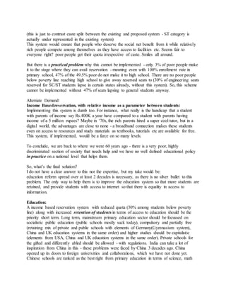 Caste based reservation system | DOCX