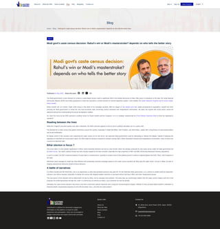 Caste_census_in_india-Rahul’s win or Modi’s masterstroke | PDF