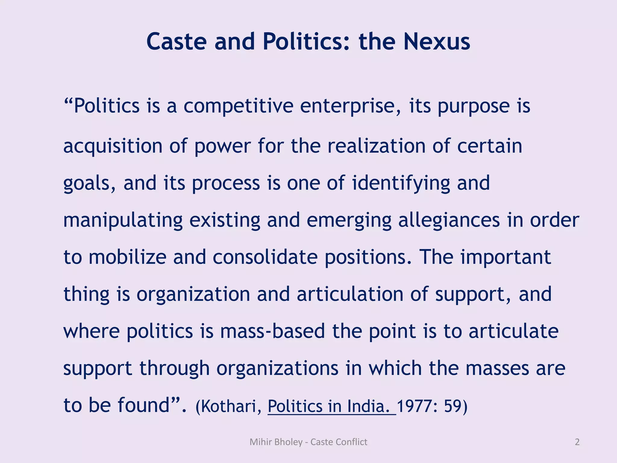 Caste conflict myth & reality | PDF