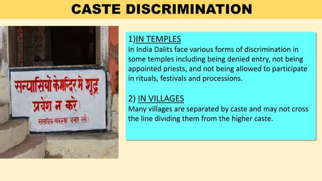 caste discrimination- english project (3)-1.pptx | Debated Sensitive ...