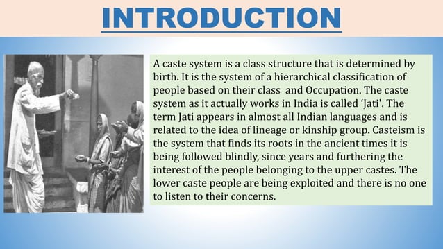 caste discrimination- english project (3)-1.pptx | Debated Sensitive ...