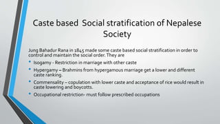 Caste ethnicity based stratification | PPTX