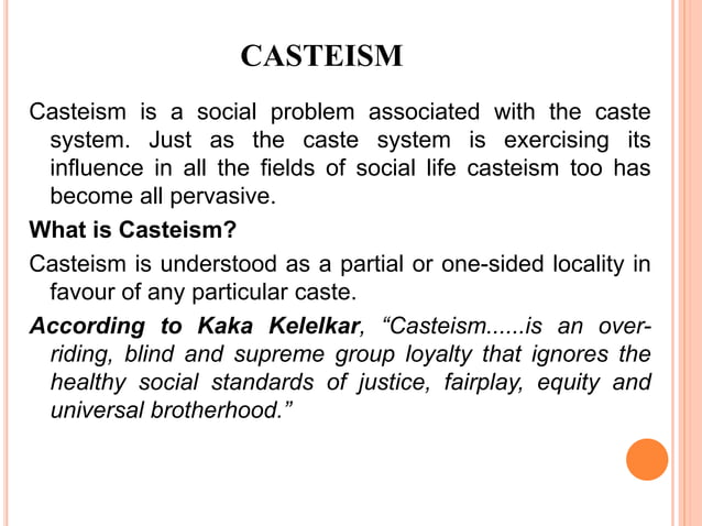 Casteism | PPTX