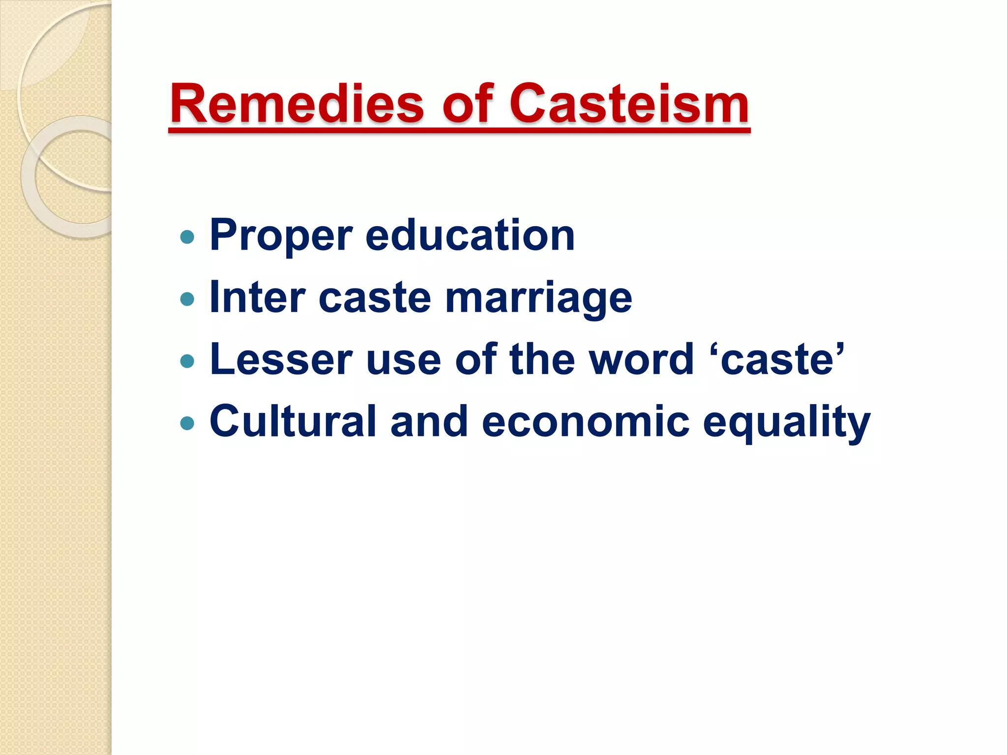 Casteism - social problem | PPTX