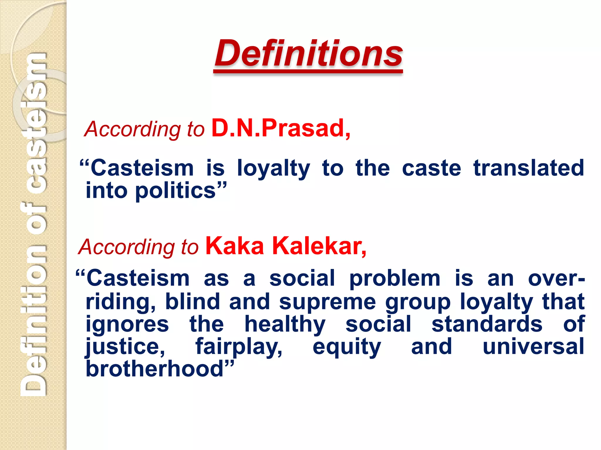 Casteism - social problem | PPTX