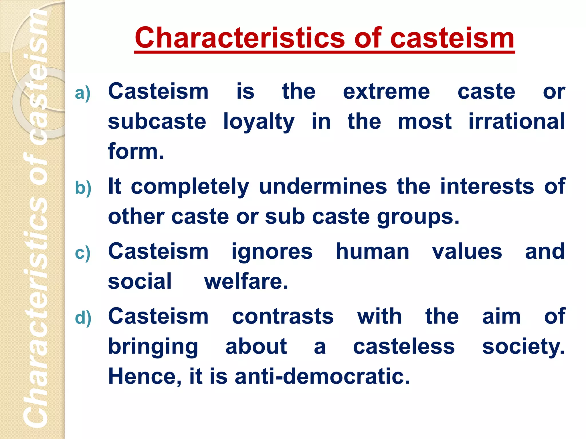 Casteism - social problem | PPTX