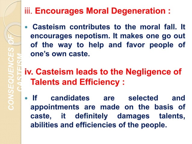 Casteism - social problem | PPTX