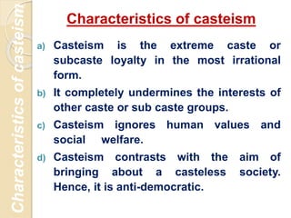 Casteism - social problem | PPTX