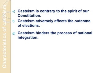 Casteism - social problem | PPTX