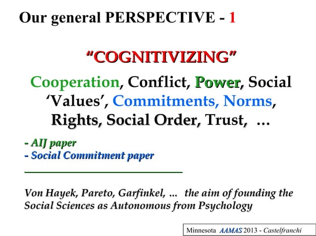 Cognition and Self-Organization: The Role of MAS | PPT