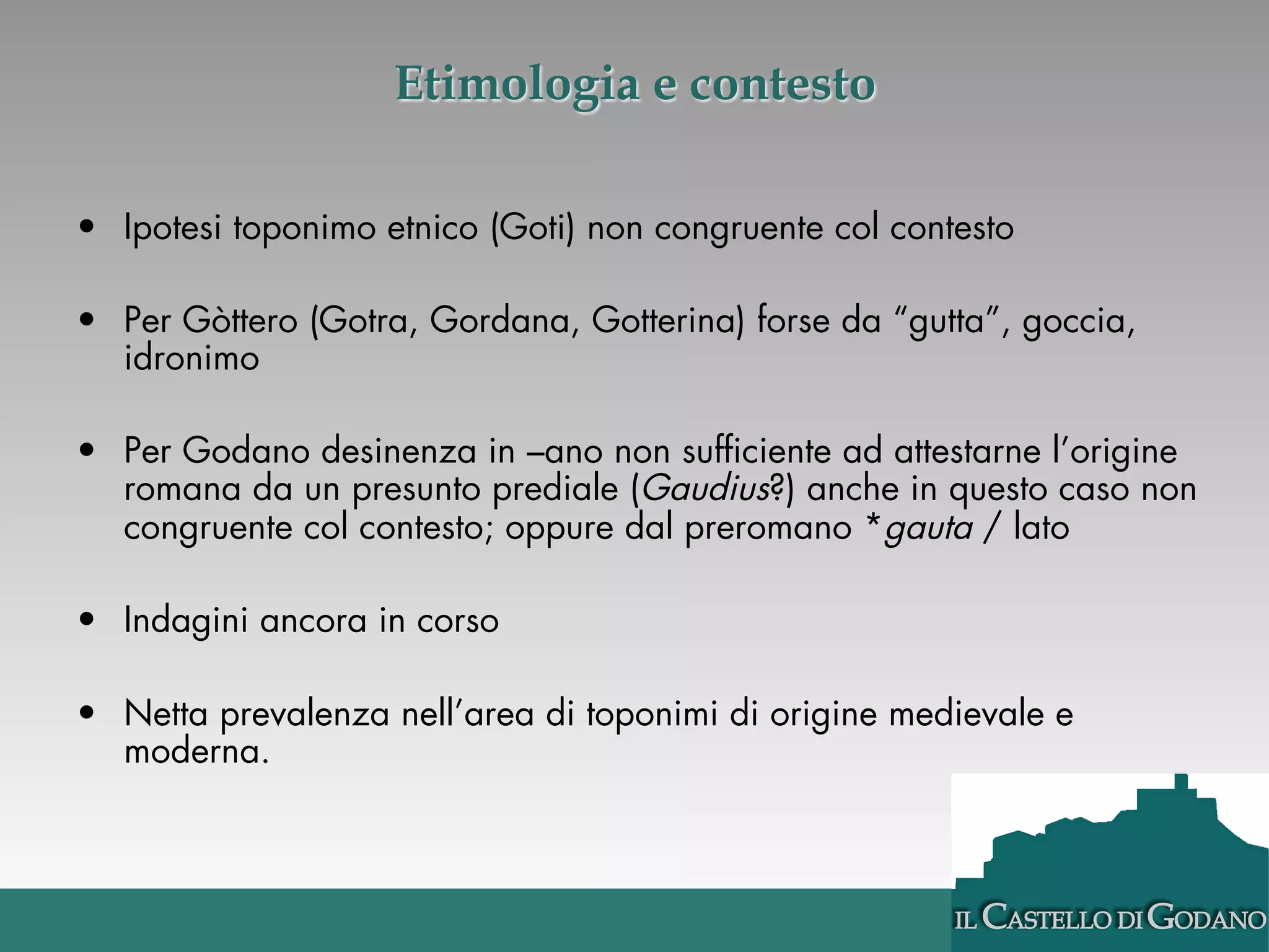 Il castello di Godano (SP) | PDF