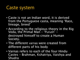 Caste politics in folk tales | PPTX