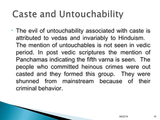 Caste rigidity: The Contested Debate | PPT