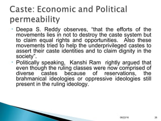 Caste rigidity: The Contested Debate | PPT