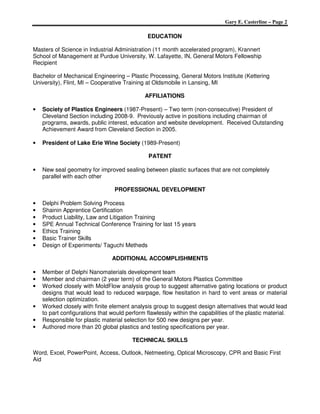 Casterline Gary E Resume | PDF