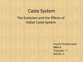 Caste system | PPTX