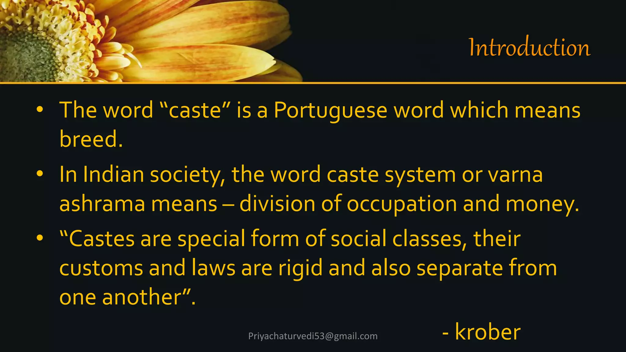 Caste system | PPTX