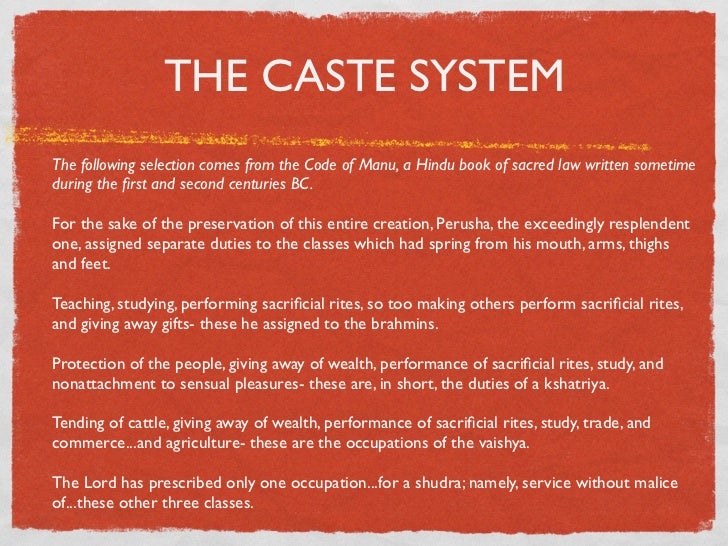 Caste system 1011