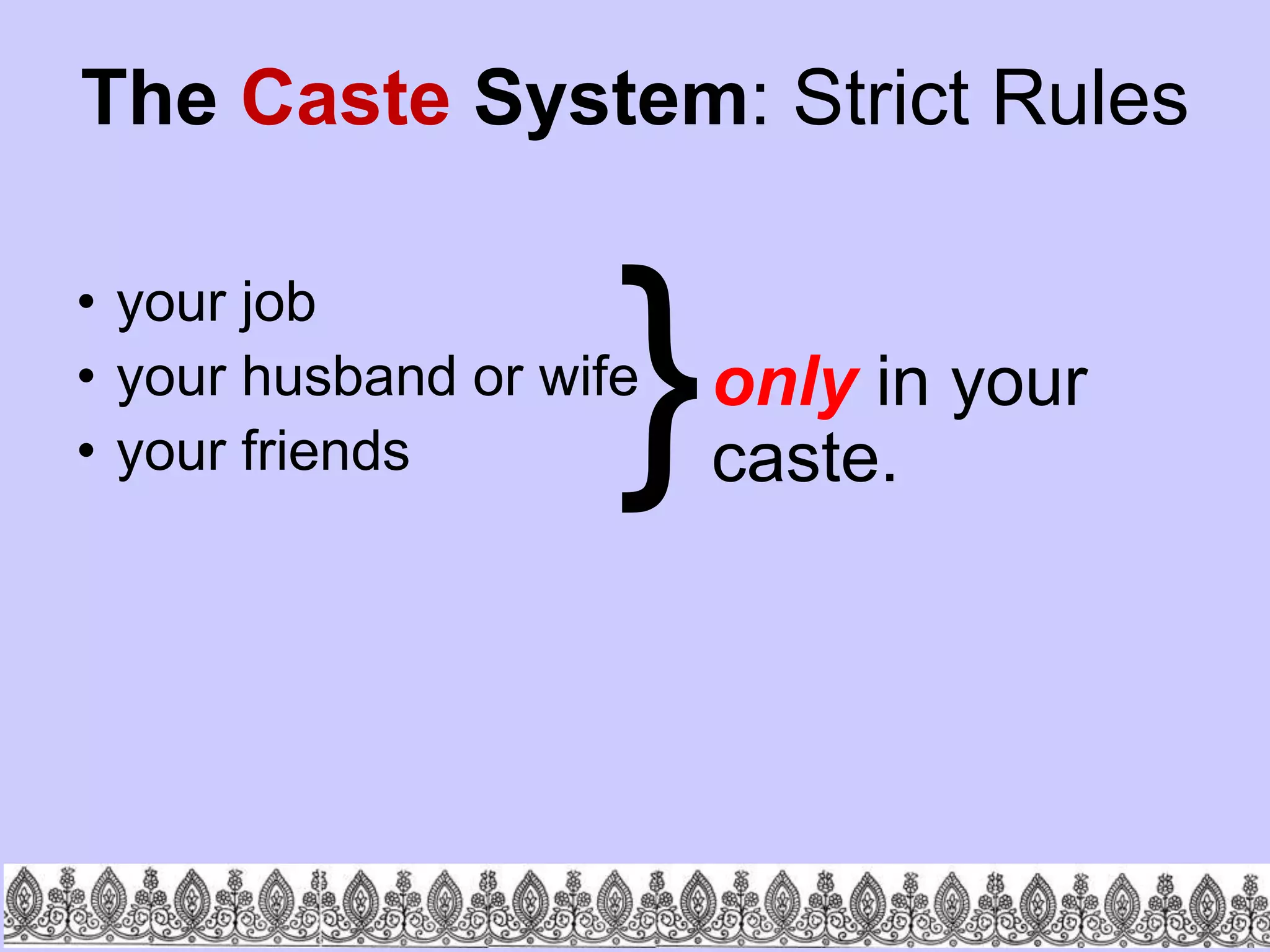 The Caste System of Ancient India | PPT