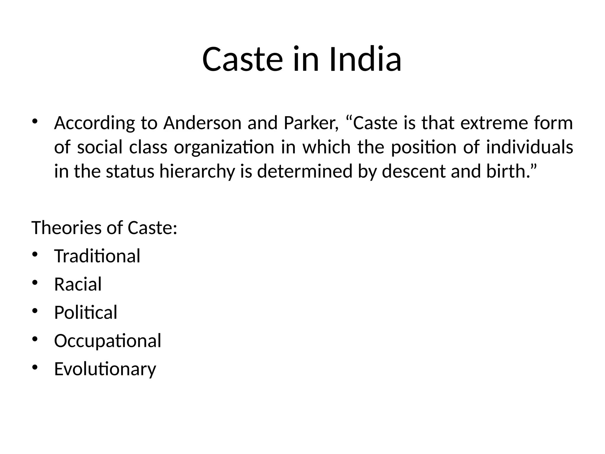 Caste system in India and Social stratification. pptx | PPTX