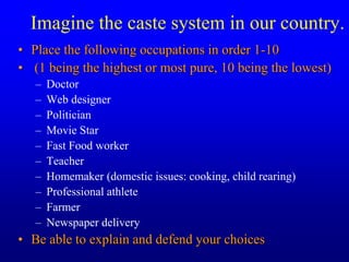 Caste System and Power dynamics in india by Alauddin ppt | PPT