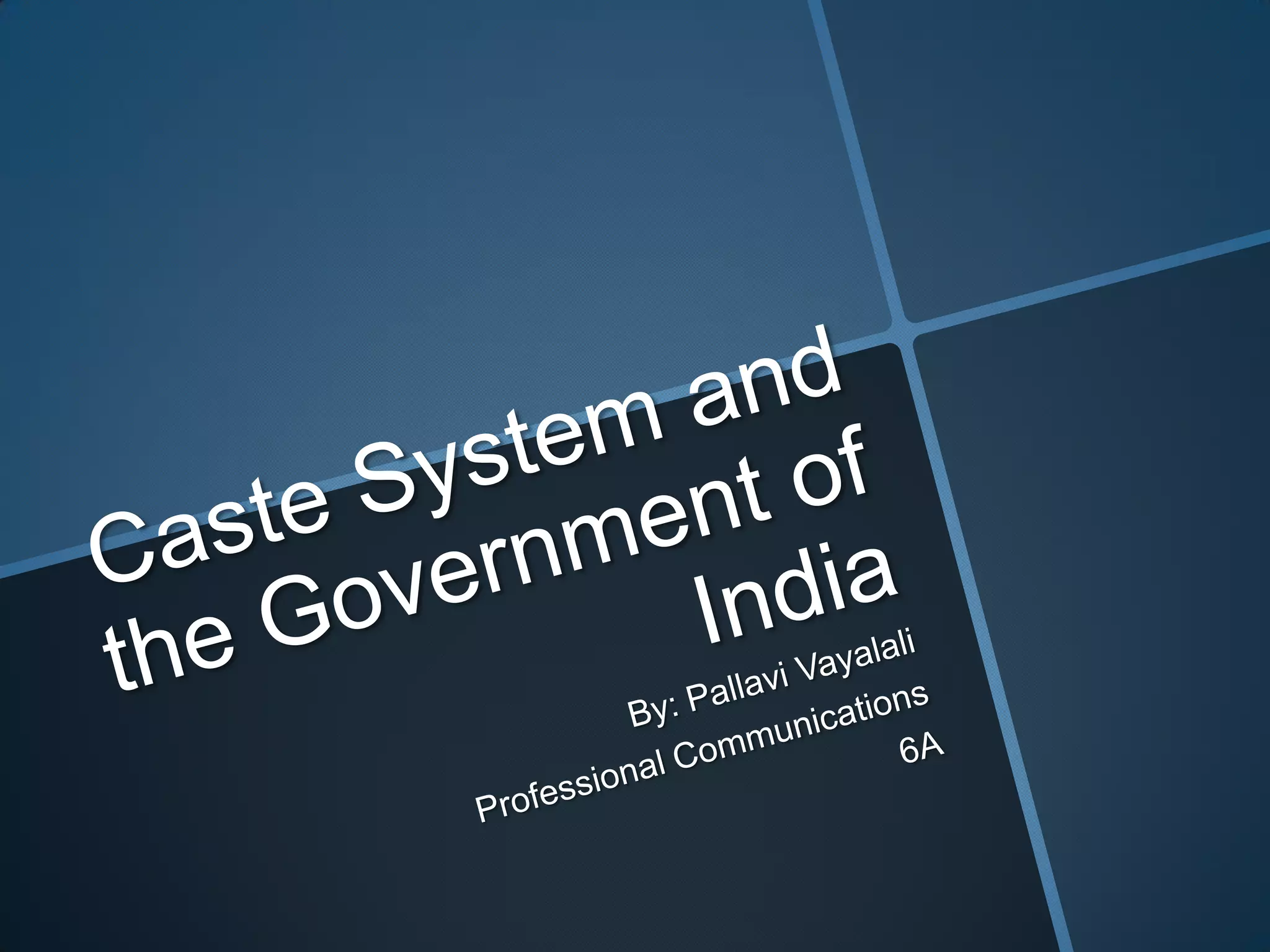 Caste system ppt | PPTX
