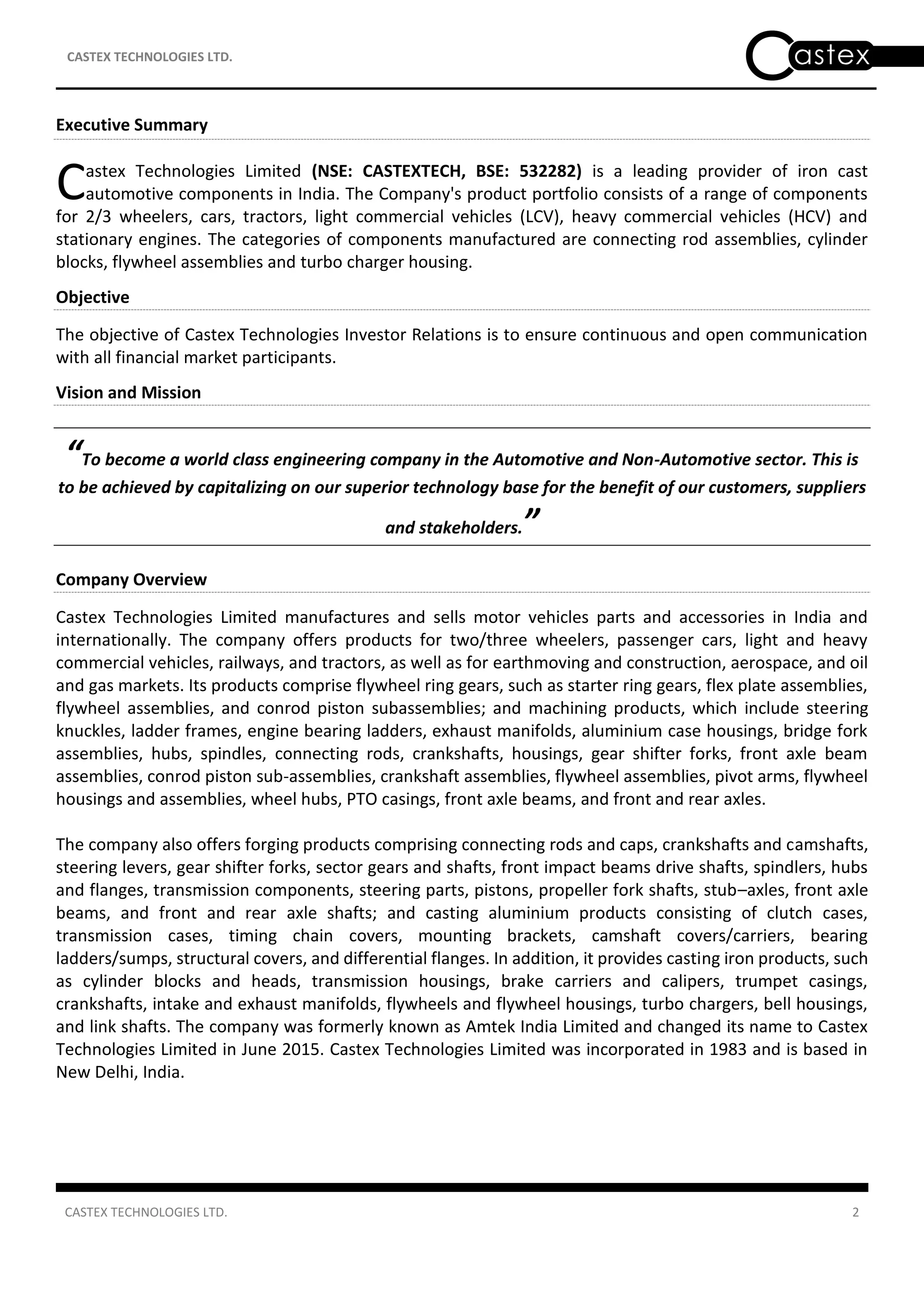 Castex Technologies Business Transformation and Operational Turnaround ...