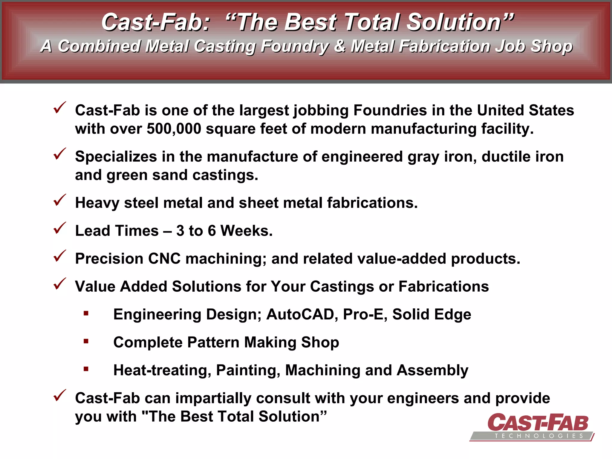Cast Fab Fabrication Overview | PPT