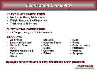 Cast Fab Fabrication Overview | PPT