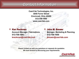 Cast Fab Fabrication Overview | PPT