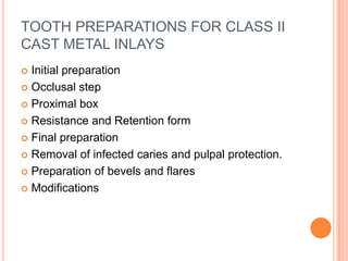 Cast gold Inlay restorations | PPTX