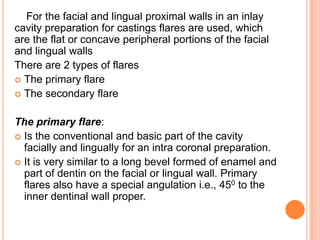 Cast gold Inlay restorations | PPTX