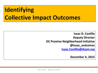 Identifying Collective Impact Outcomes | PPTX